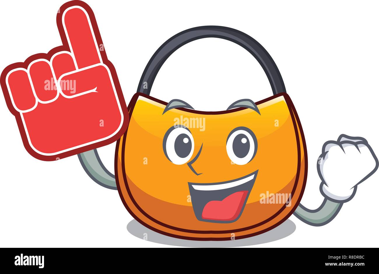 Foam finger hobo bag shape on a cartoon Stock Vector Image & Art - Alamy