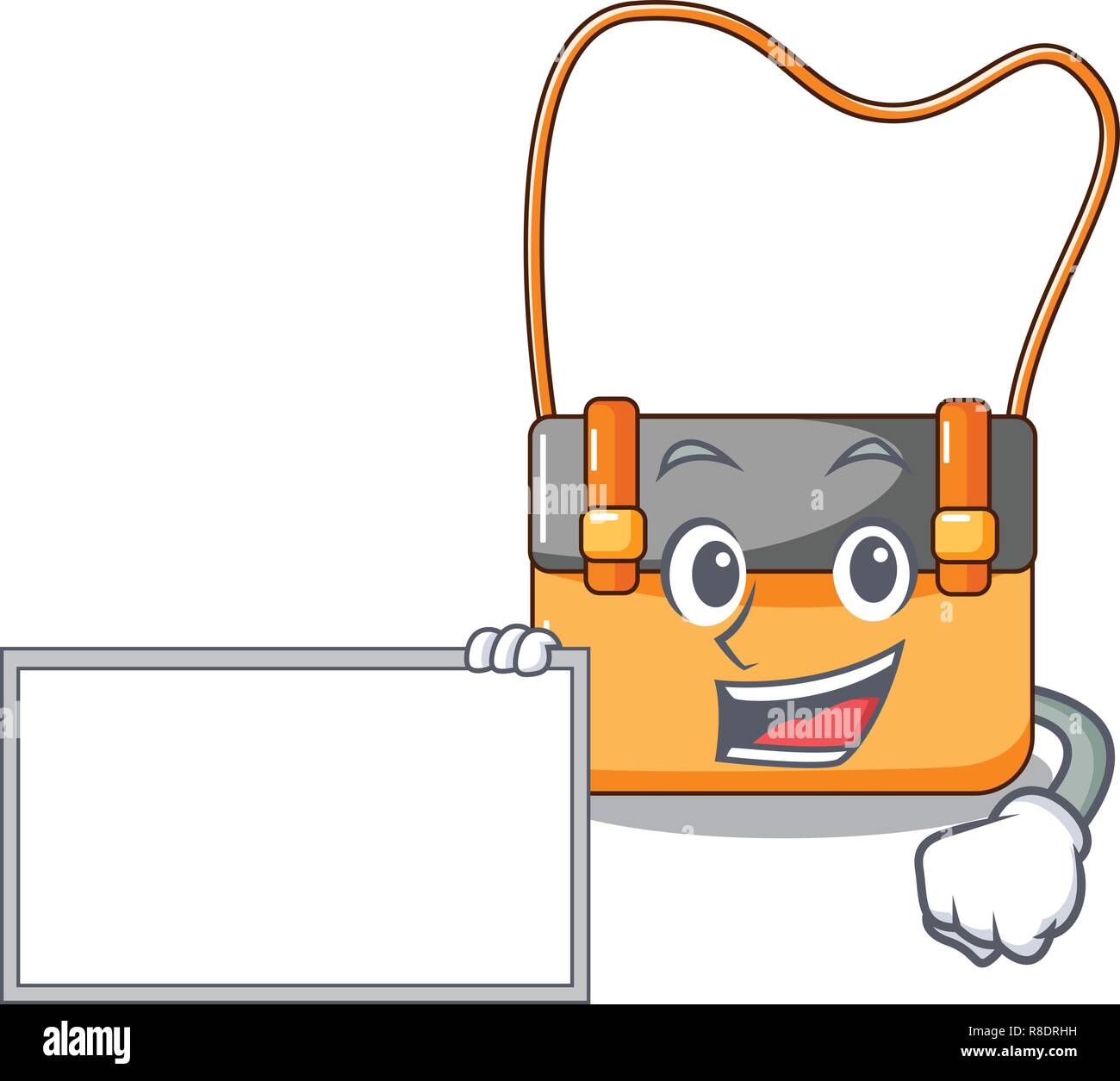 With board messenger bag on a isolated mascot Stock Vector Image & Art ...