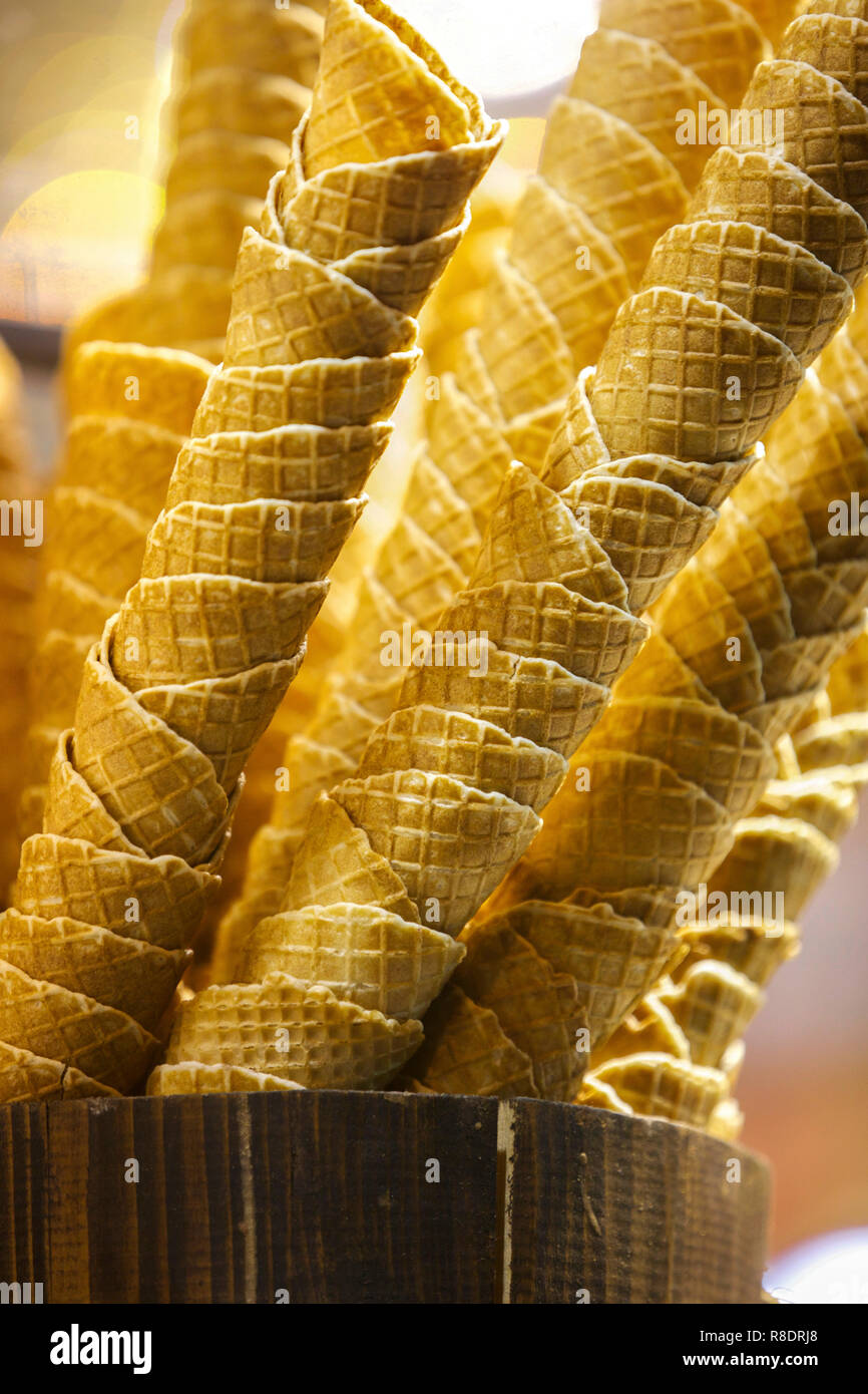 Cones for ice cream and desserts are made Stock Photo - Alamy
