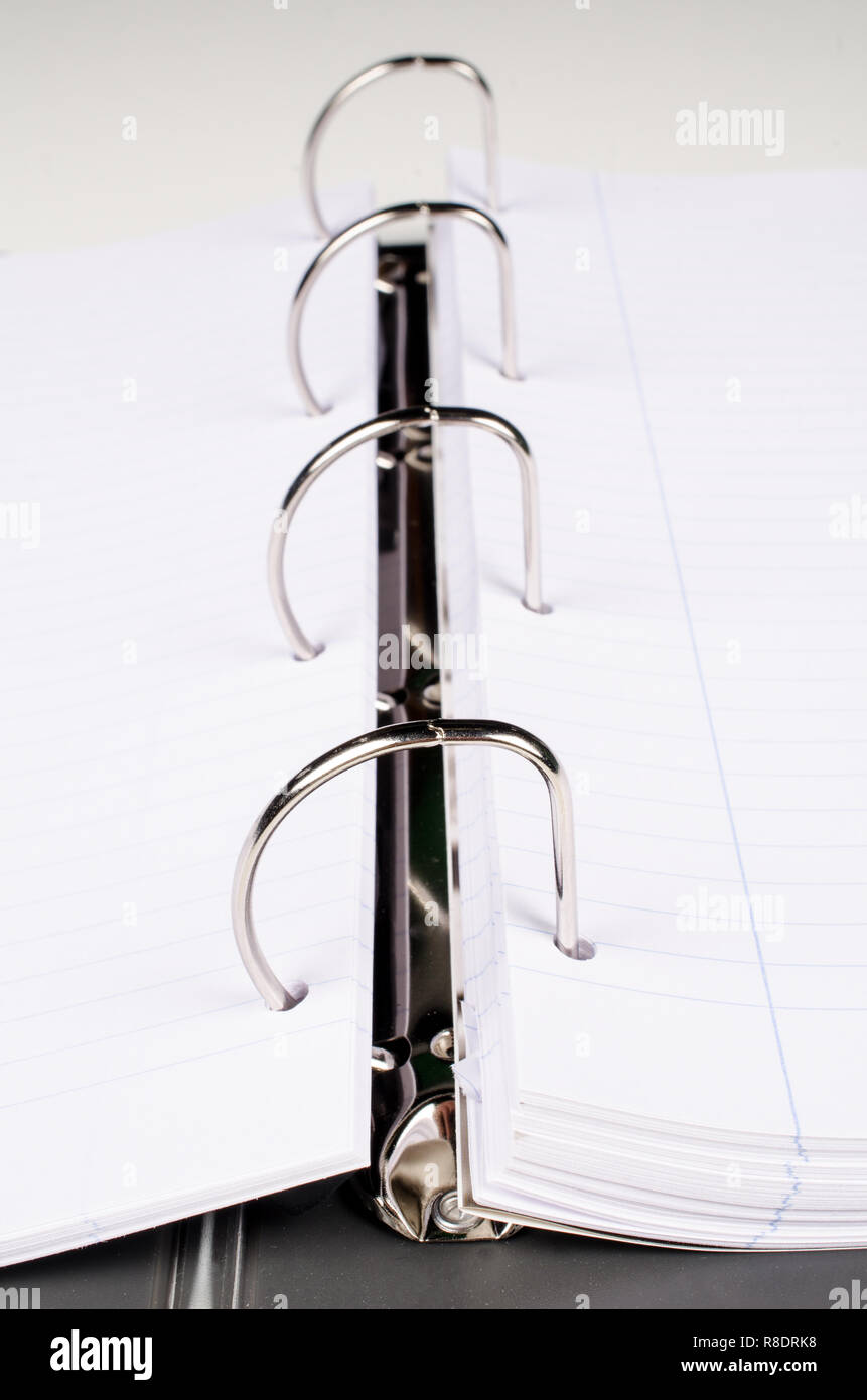 Traditional ringed notebook in an A4 format and with lined pages Stock ...