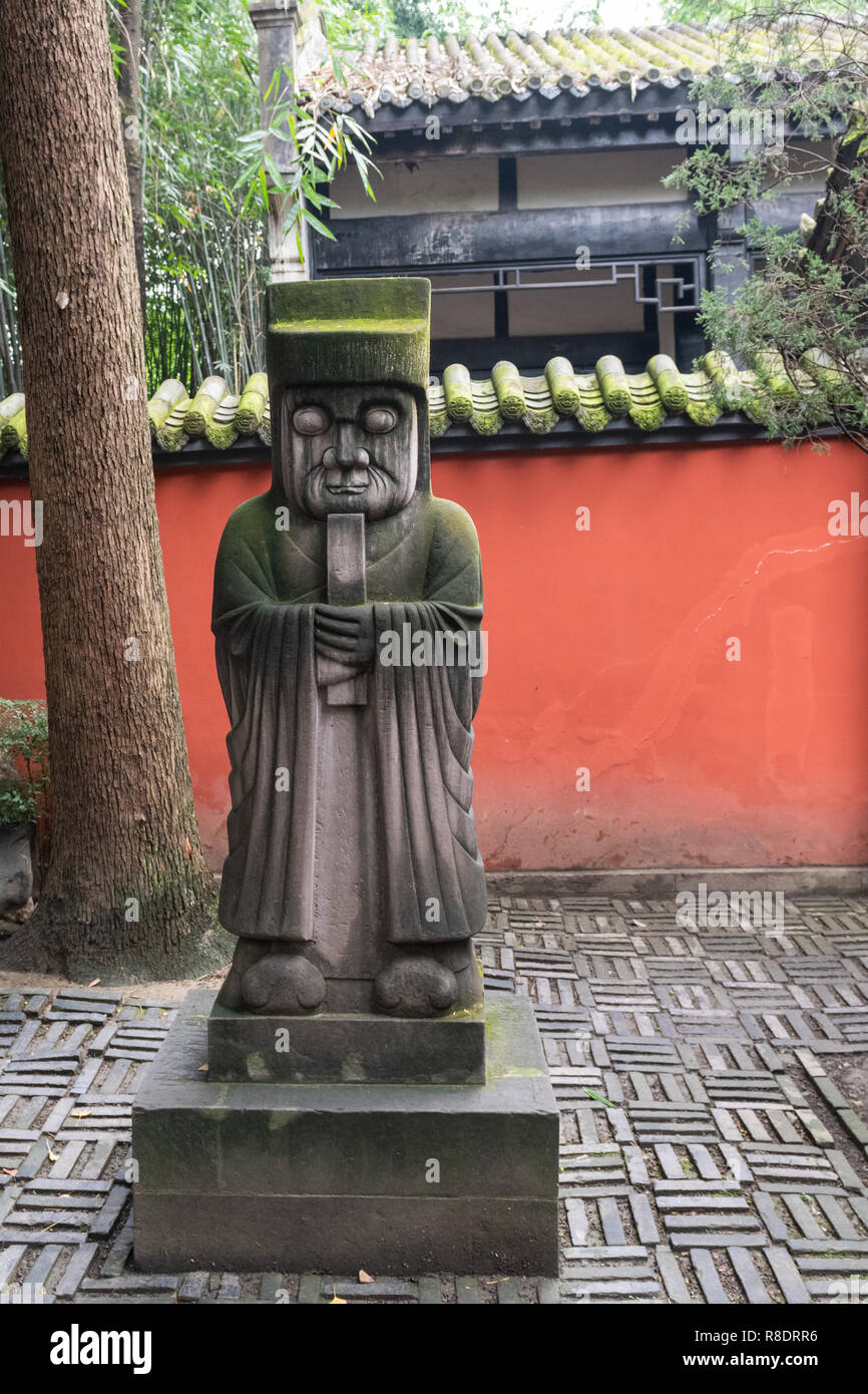 Wuhou temple statues in courtyard - emperor Stock Photo - Alamy