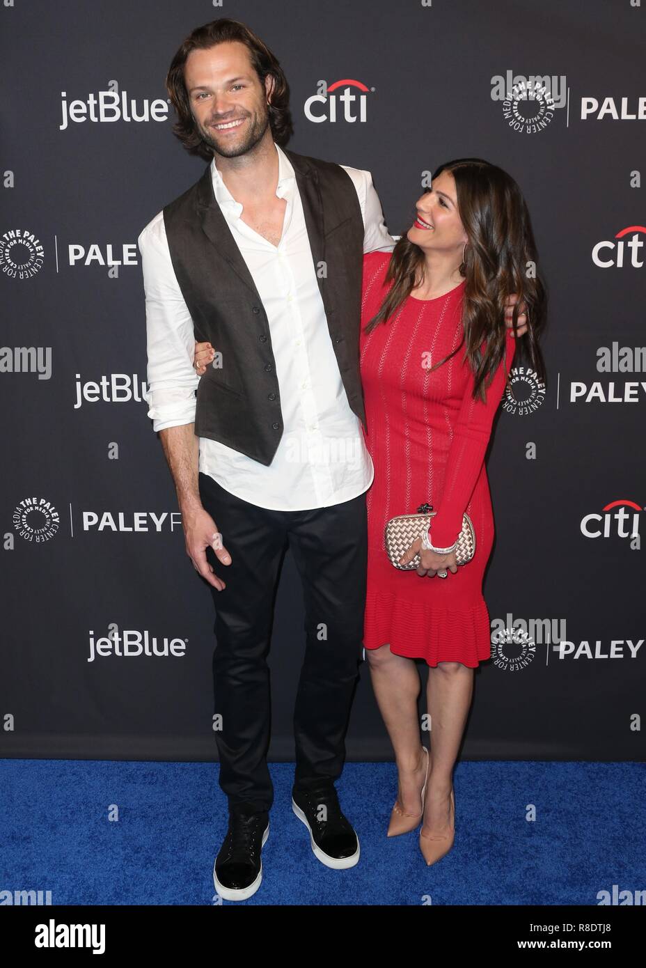 HOLLYWOOD, LOS ANGELES, CA, USA - MARCH 20: Jared Padalecki, Genevieve ...