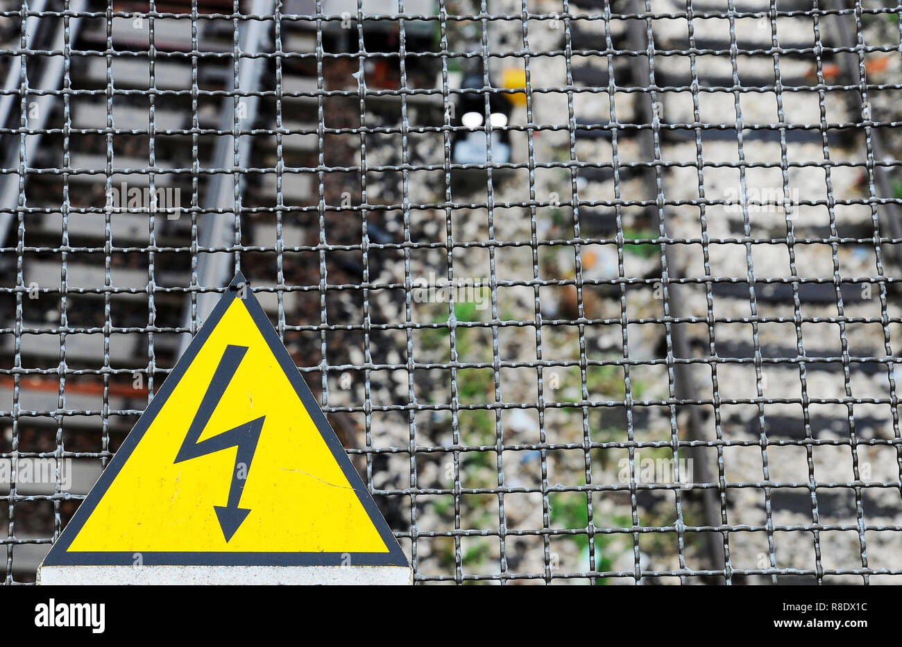 Hazard signs electrical safety hi-res stock photography and images - Alamy