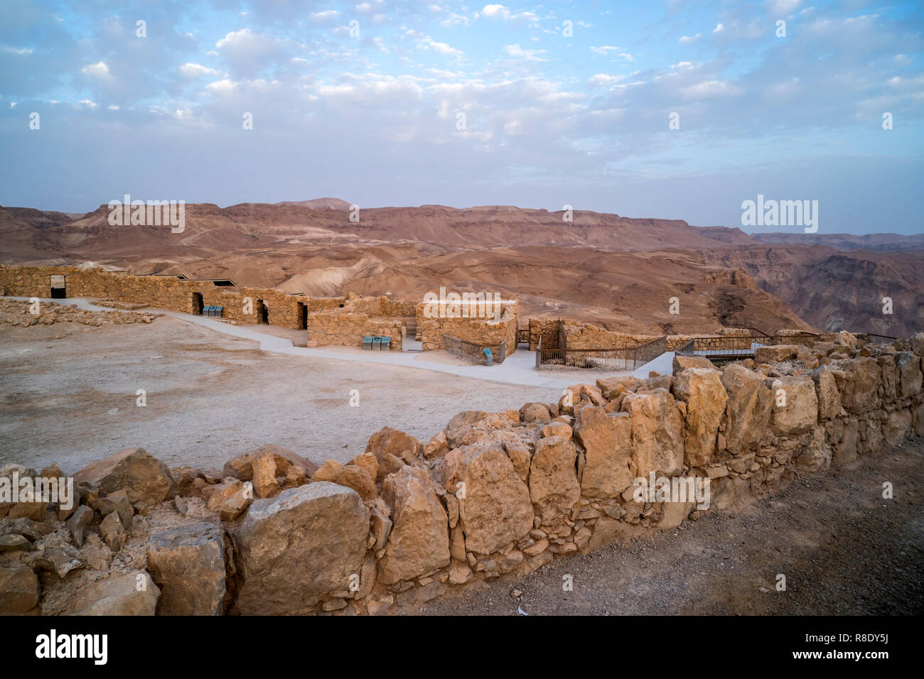 Place of excavation in Masada complex. An ancient Jewish fortress on ...