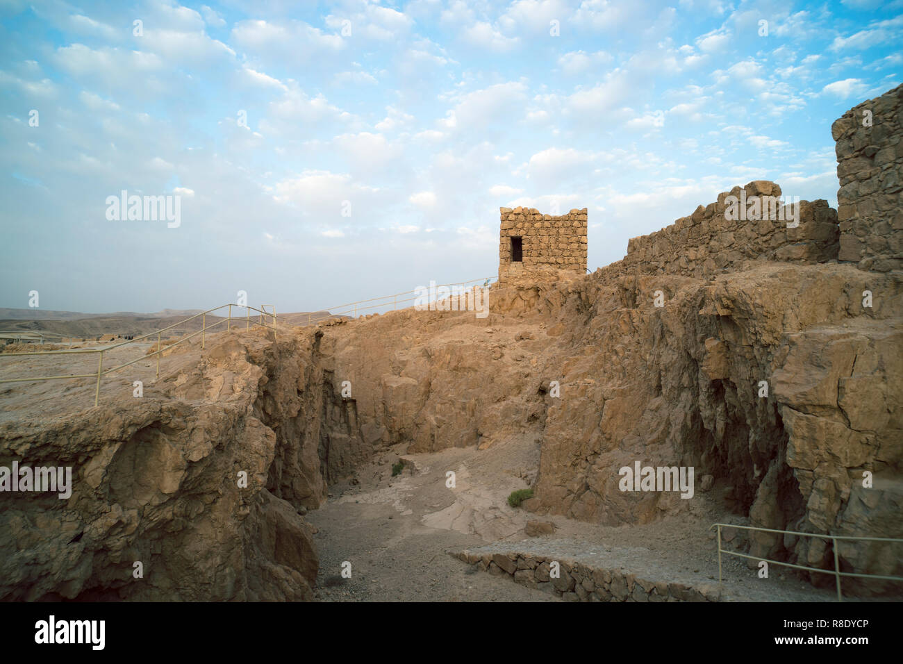 Place of excavation in Masada complex. An ancient Jewish fortress on ...