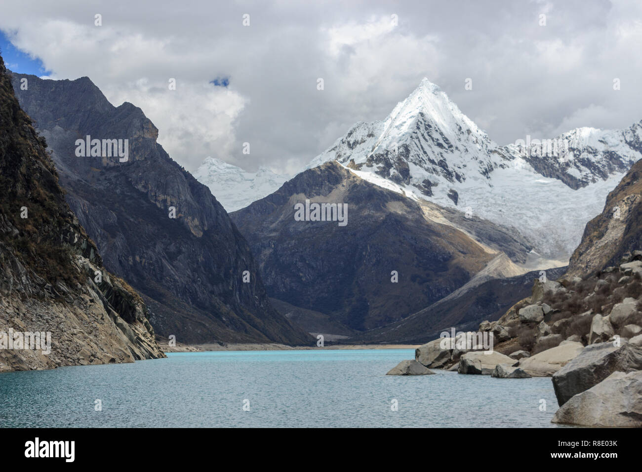 turquoise lake in the andes mountains in peru Stock Photo - Alamy