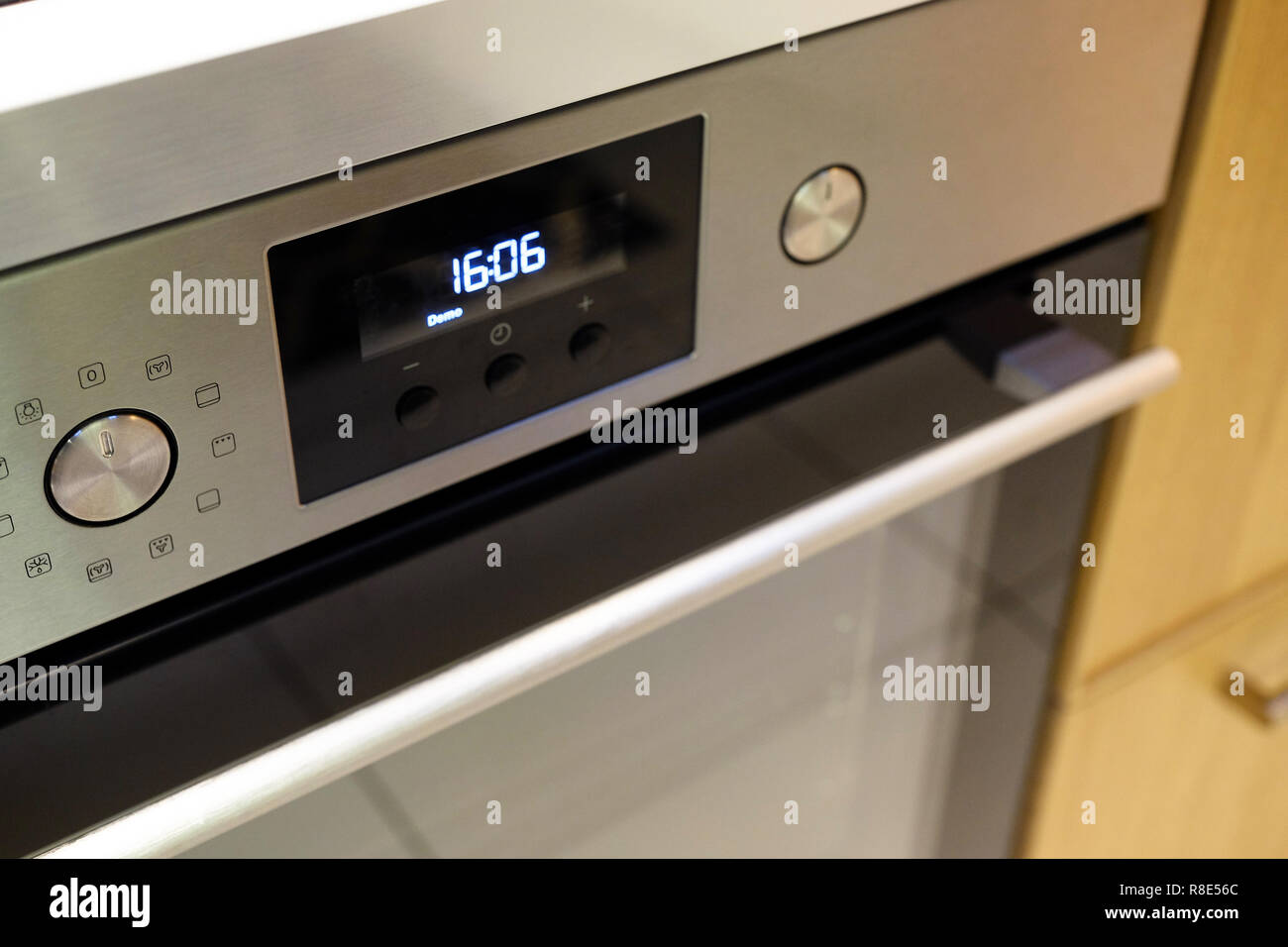 Knob control the position of modes for cooking in the oven. Close-up ...