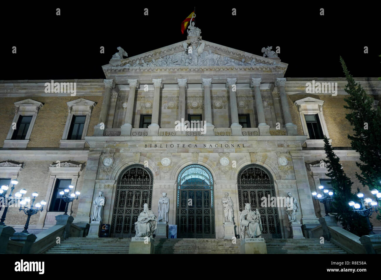 The National Library, Madrid, Spain Stock Photo - Alamy