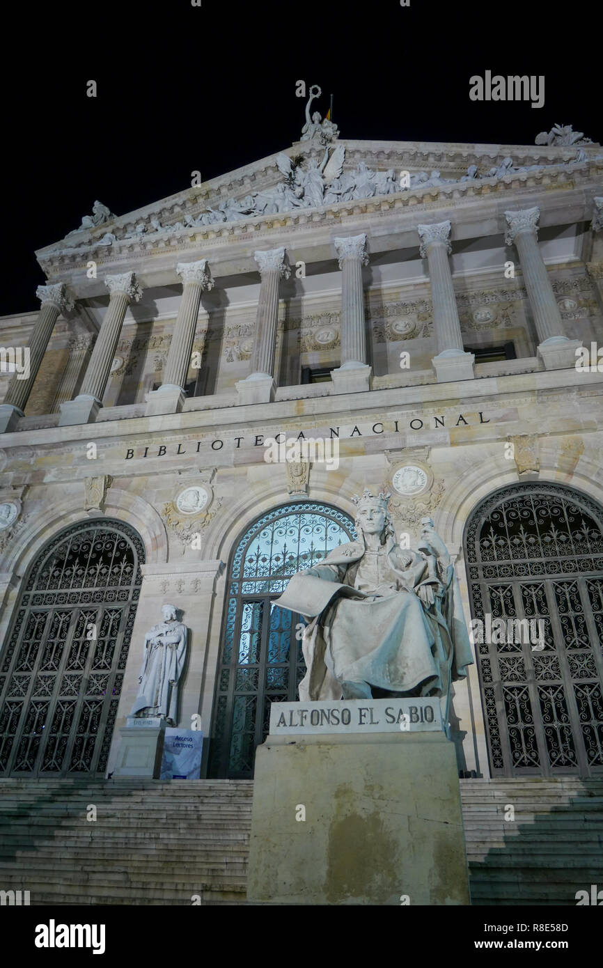 The National Library, Madrid, Spain Stock Photo - Alamy