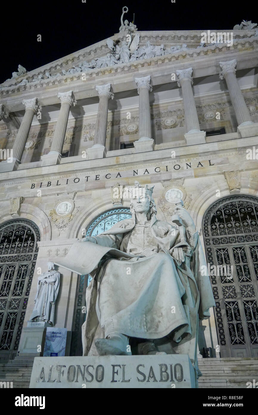 The National Library, Madrid, Spain Stock Photo - Alamy