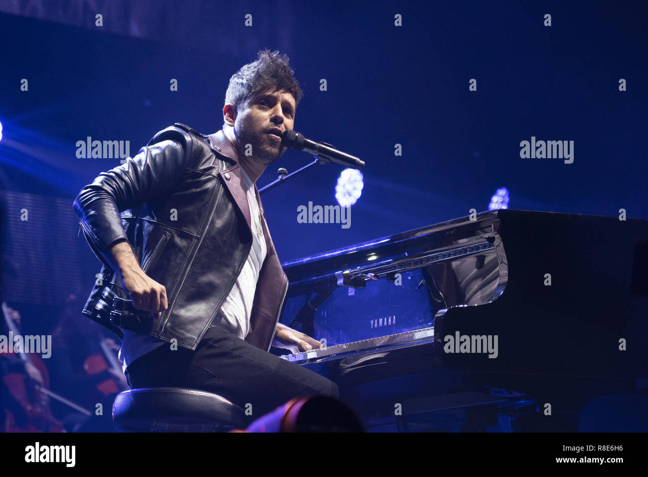 Spanish singer Pablo Lopez performs at the Wizink Center Featuring ...