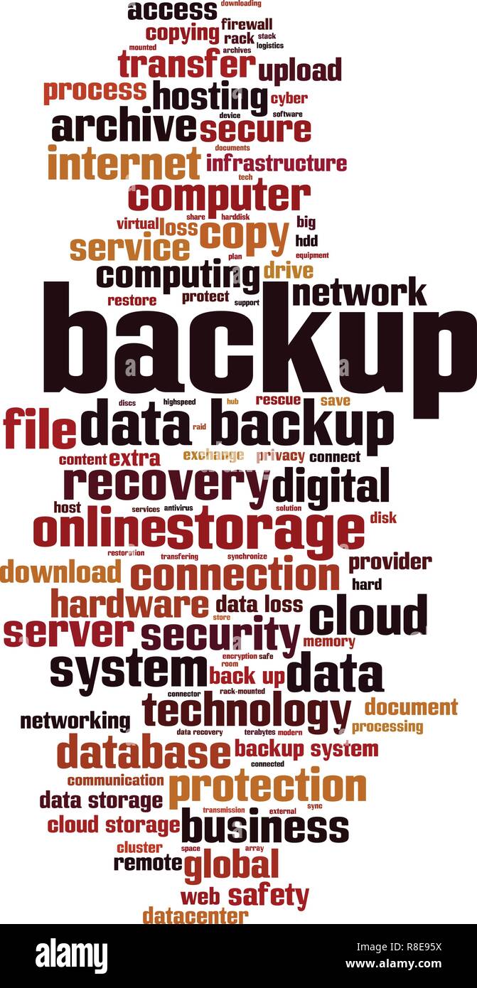 backup word cloud concept. Vector illustration Stock Vector Image & Art ...