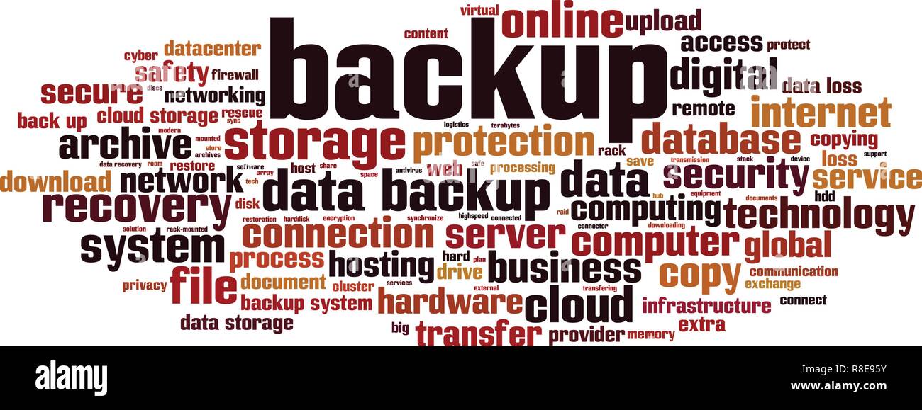 backup word cloud concept. Vector illustration Stock Vector Image & Art ...