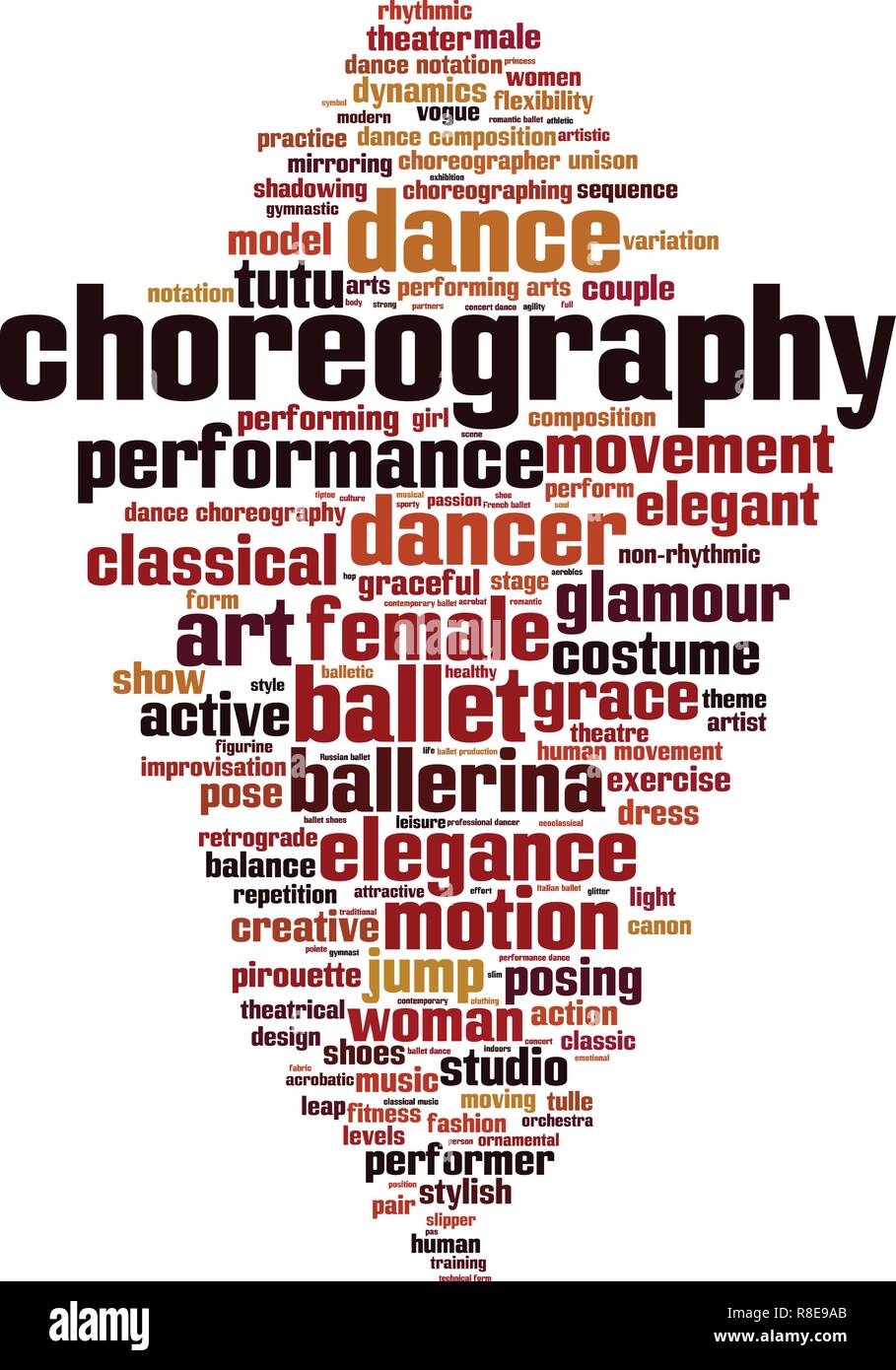 Choreography word cloud concept. Vector illustration Stock Vector Image ...