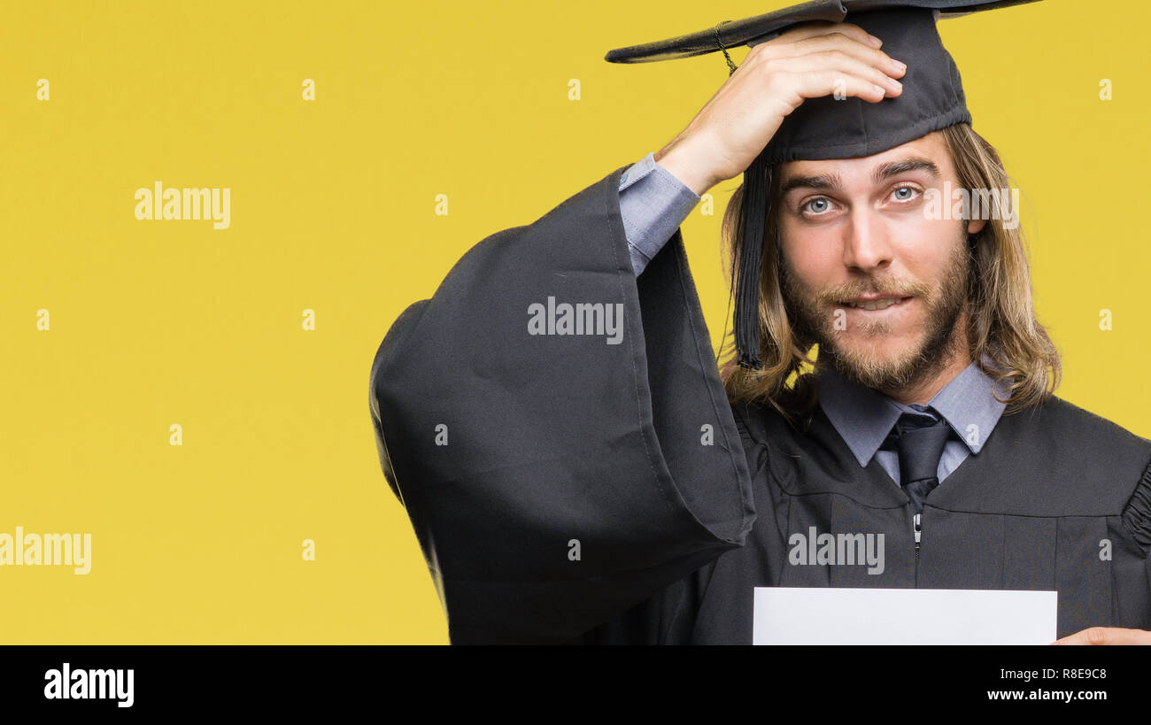 Sad college graduate holding diploma hi-res stock photography and ...