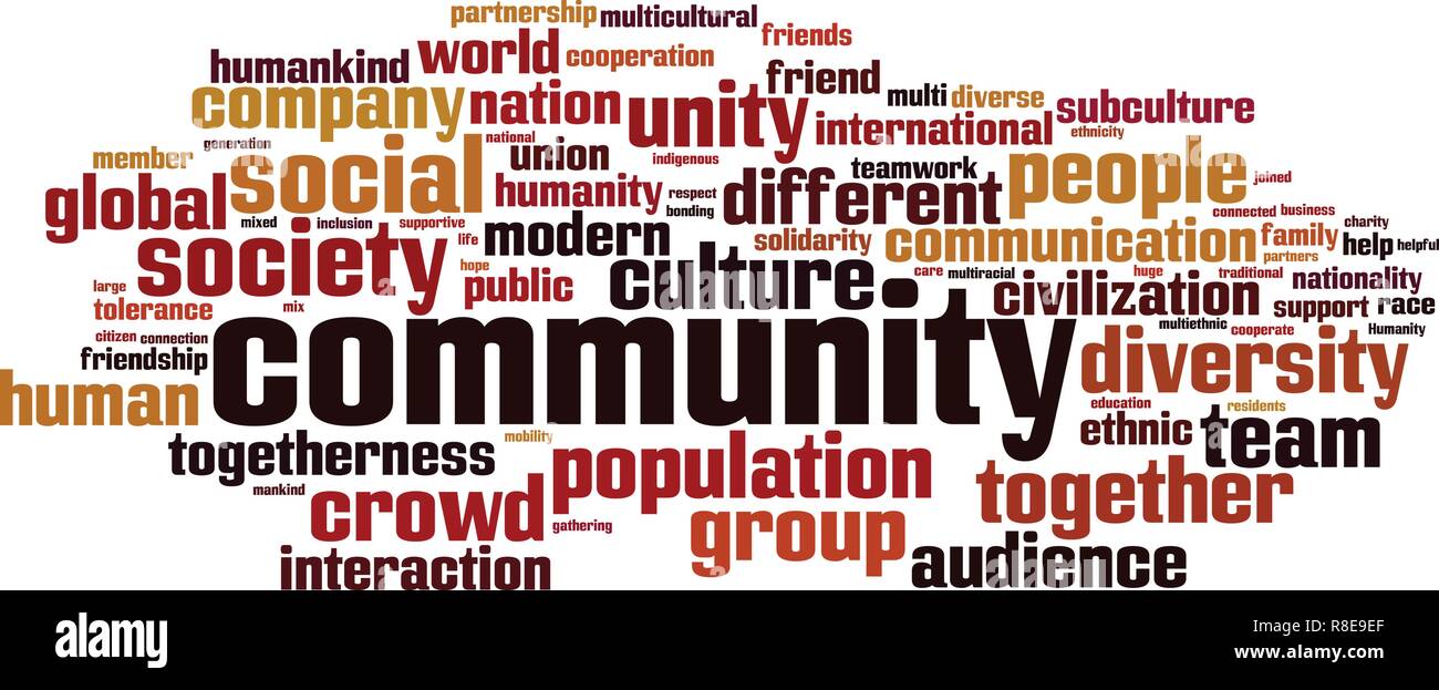 Community word cloud concept. Vector illustration Stock Vector Image ...