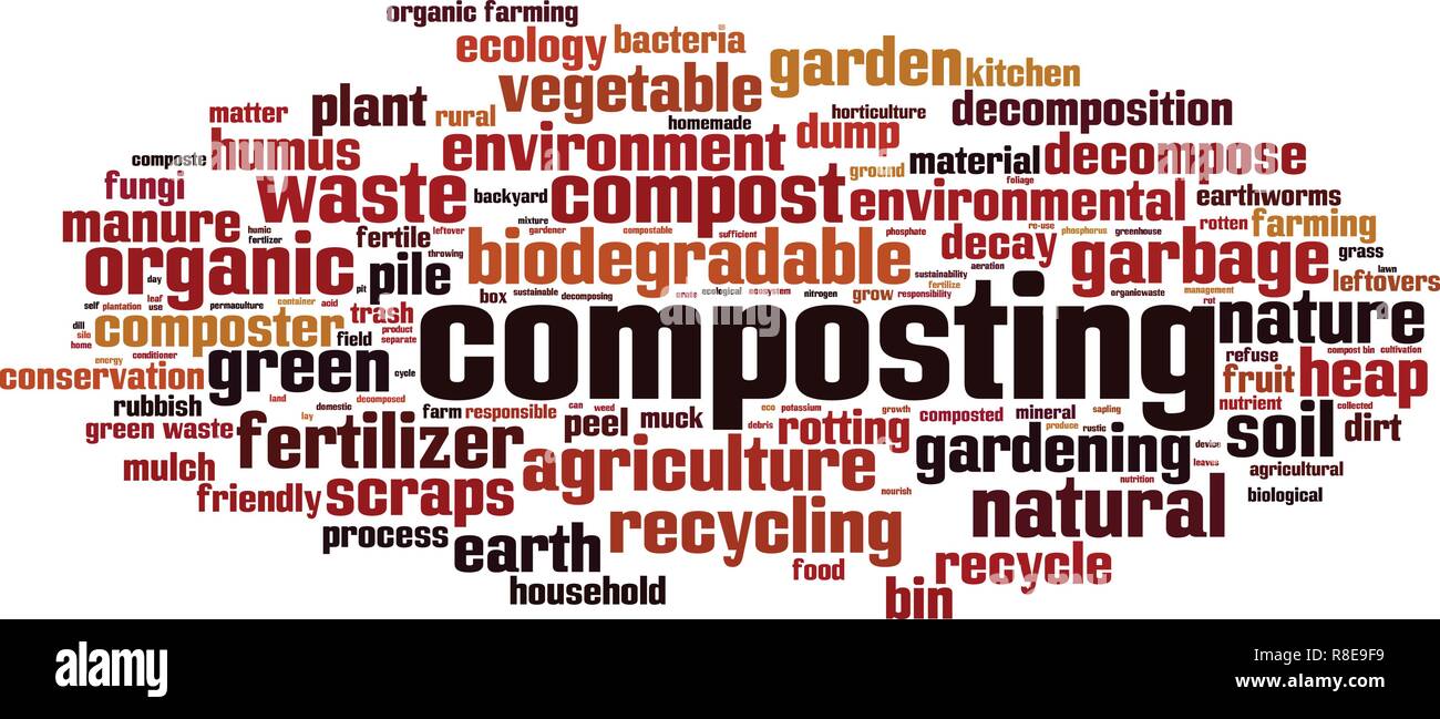 Composting word cloud concept. Vector illustration Stock Vector Image ...