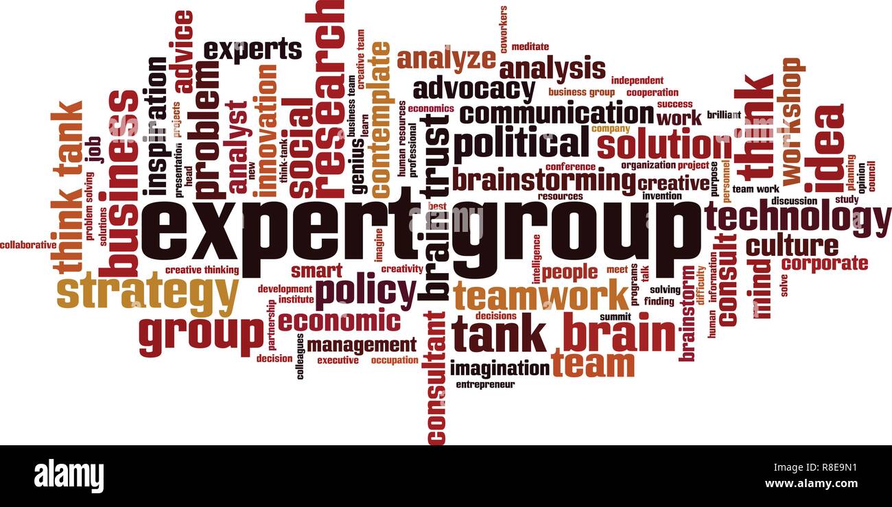 Expert group word cloud concept. Vector illustration Stock Vector Image ...
