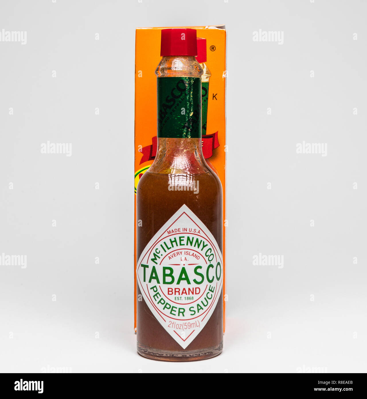 mc.ilhenny co tabasco brand pepper sauce Stock Photo - Alamy