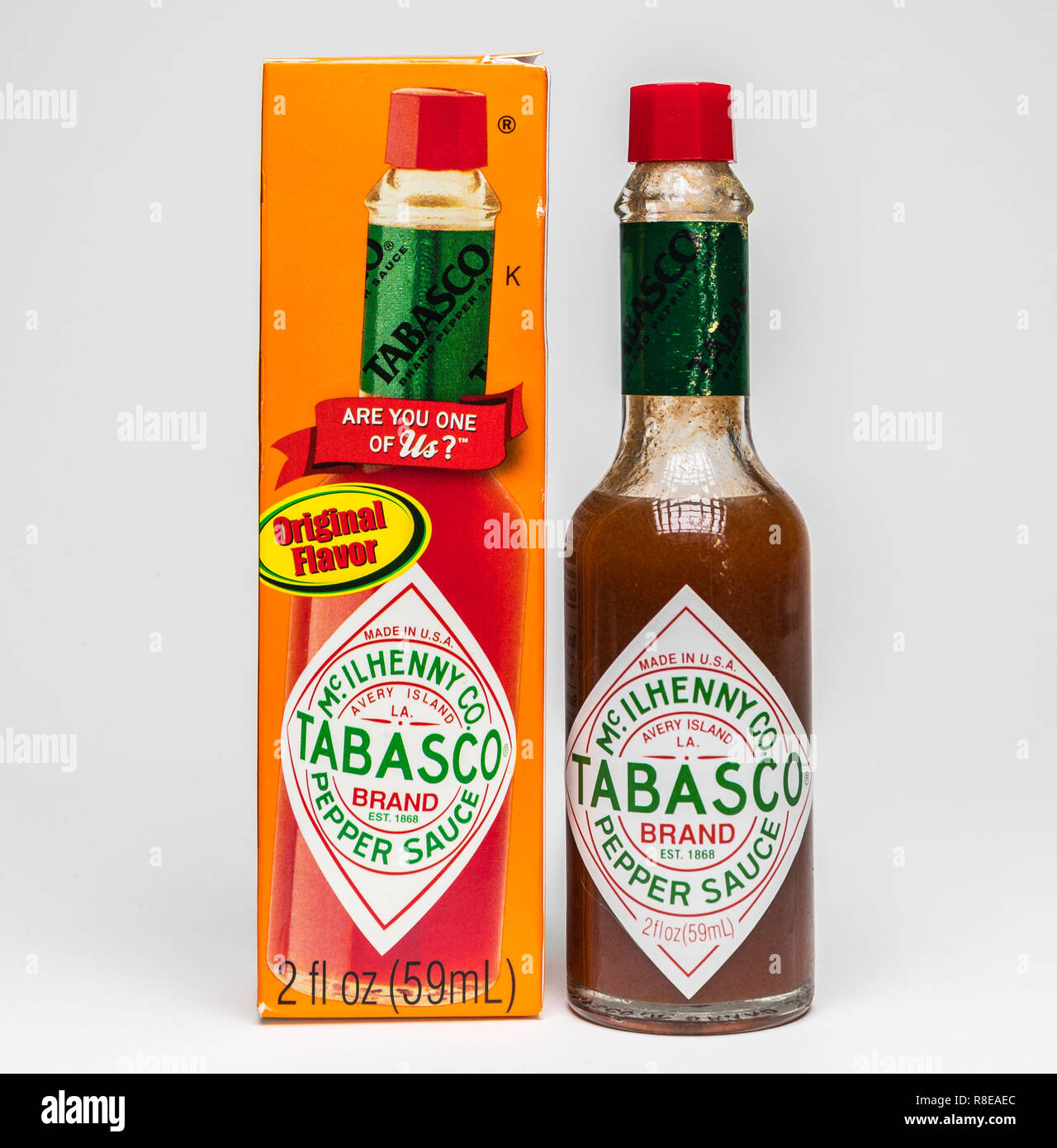 mc.ilhenny co tabasco brand pepper sauce Stock Photo - Alamy