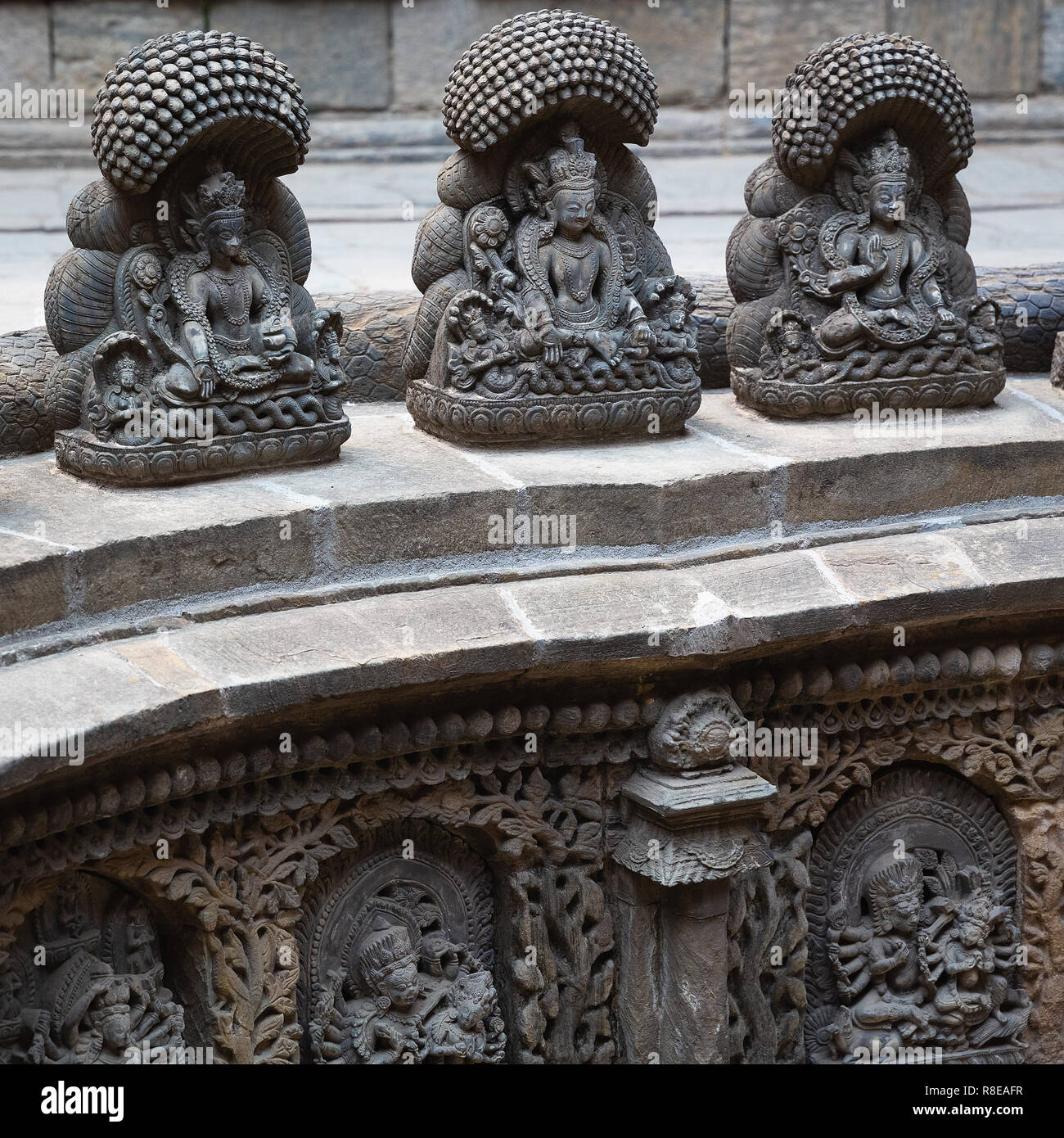 Tusa Hiti, Royal step well, Hanuman Dhoka Royal Palace Complex in Patan ...