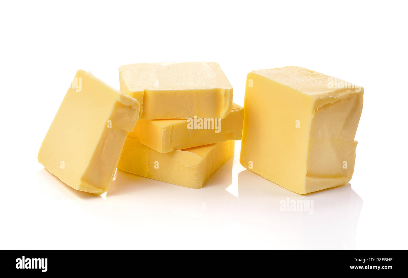 butter on white background Stock Photo - Alamy