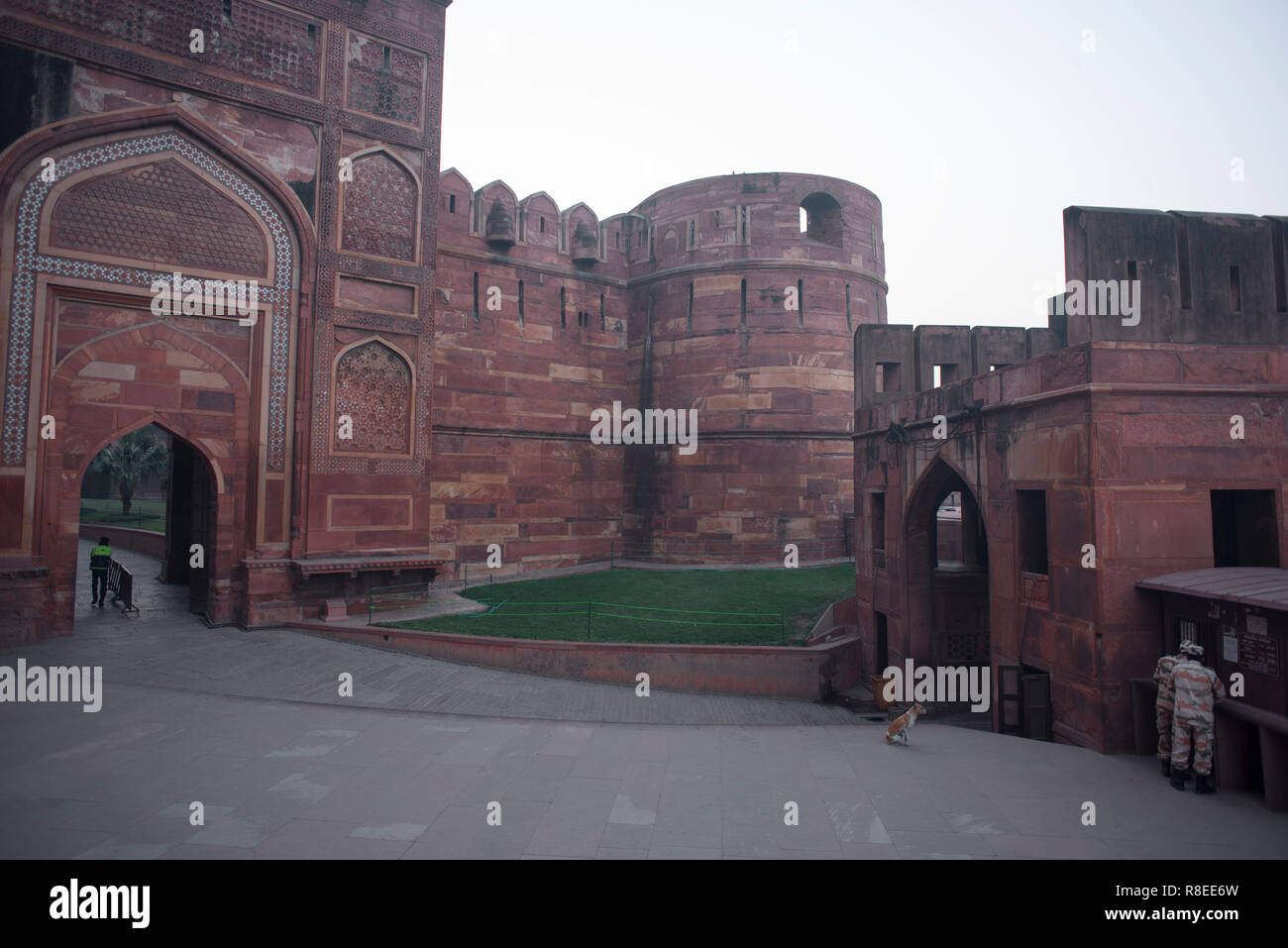 Grandeur of the interior of Agra Fort also called as the Red fort made ...