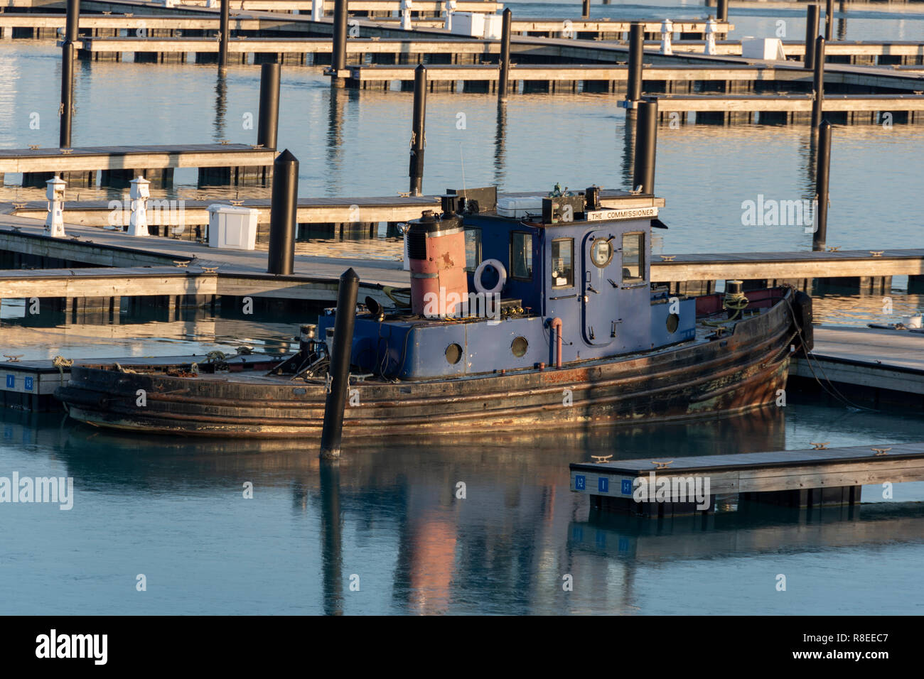 Chicago, IL, United States - December 9, 2018: Boat "The Commissioner ...