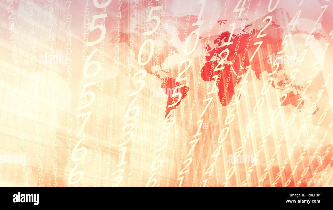 Big data globe numbers hi-res stock photography and images - Alamy