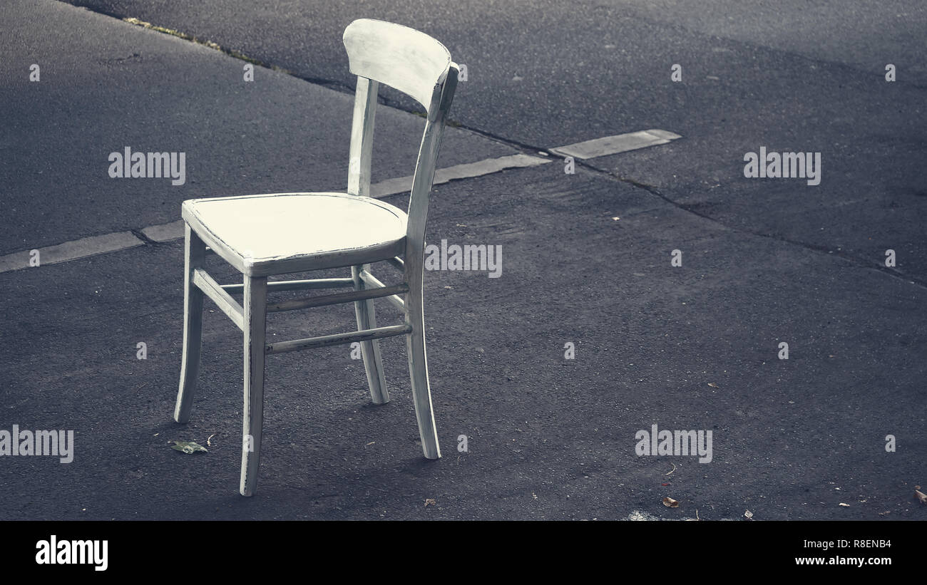 Empty wooden chair hi-res stock photography and images - Alamy