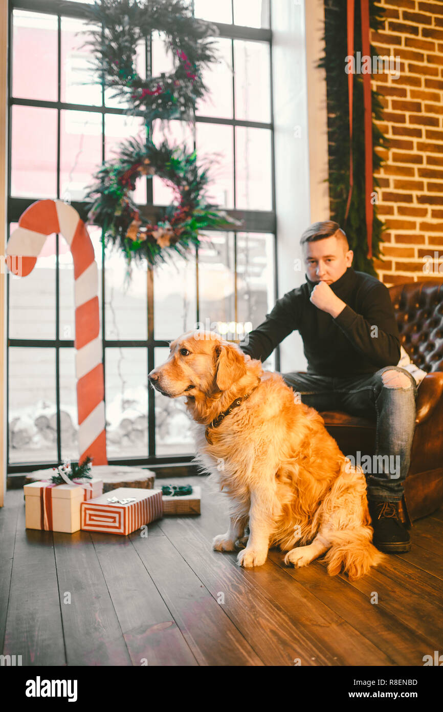 Obedient pet attractive man hi-res stock photography and images - Alamy