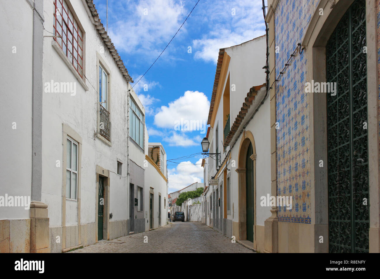 The Streets of Tavira, Portugal. Streets of Tavira showing traditional ...