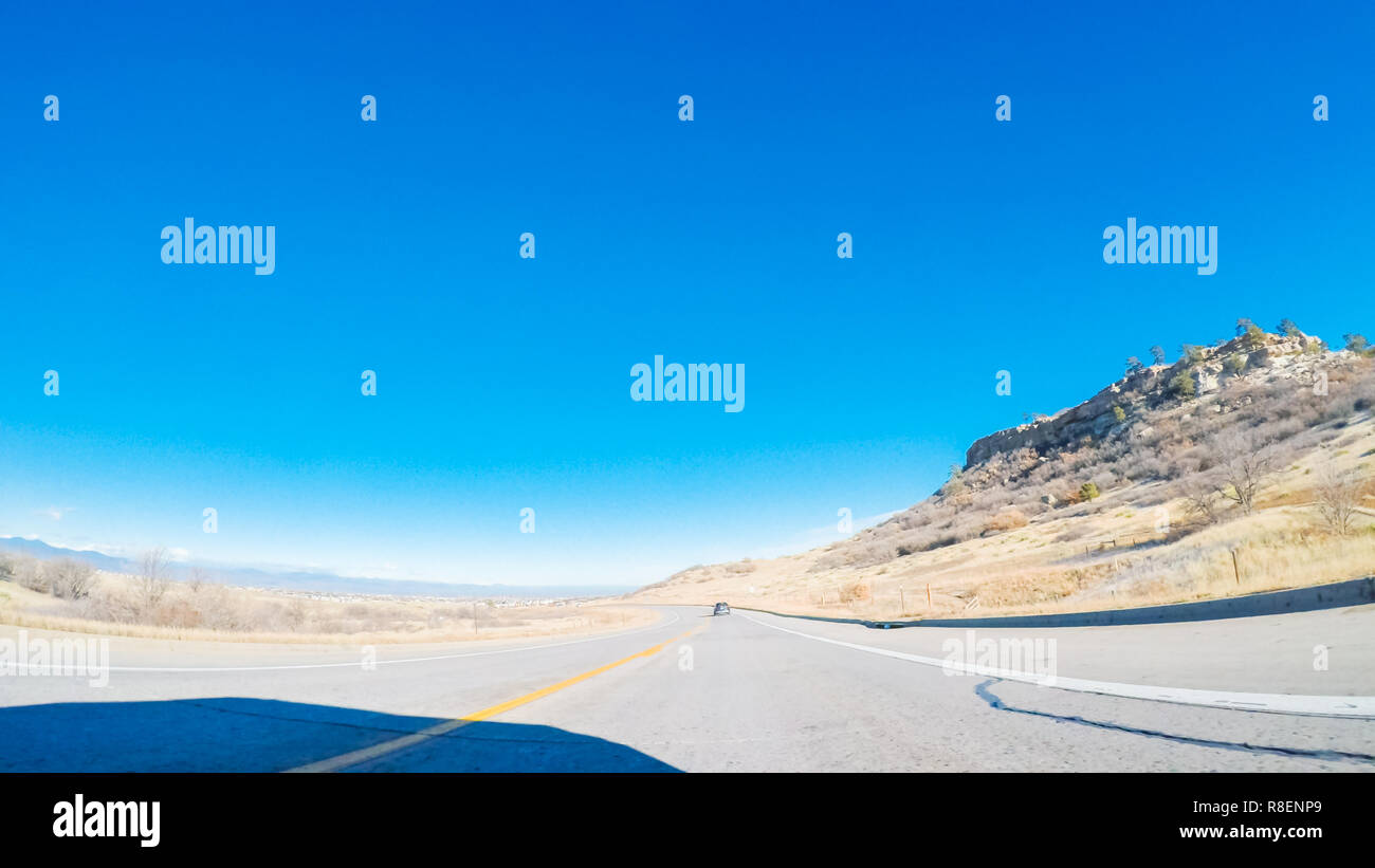 Driving in rural area of suburban neighborhood Stock Photo - Alamy