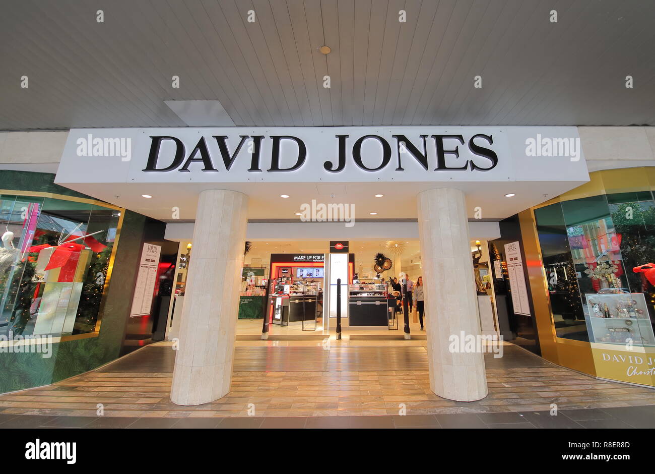 People visit David Jones department store in Melbourne Australia Stock ...