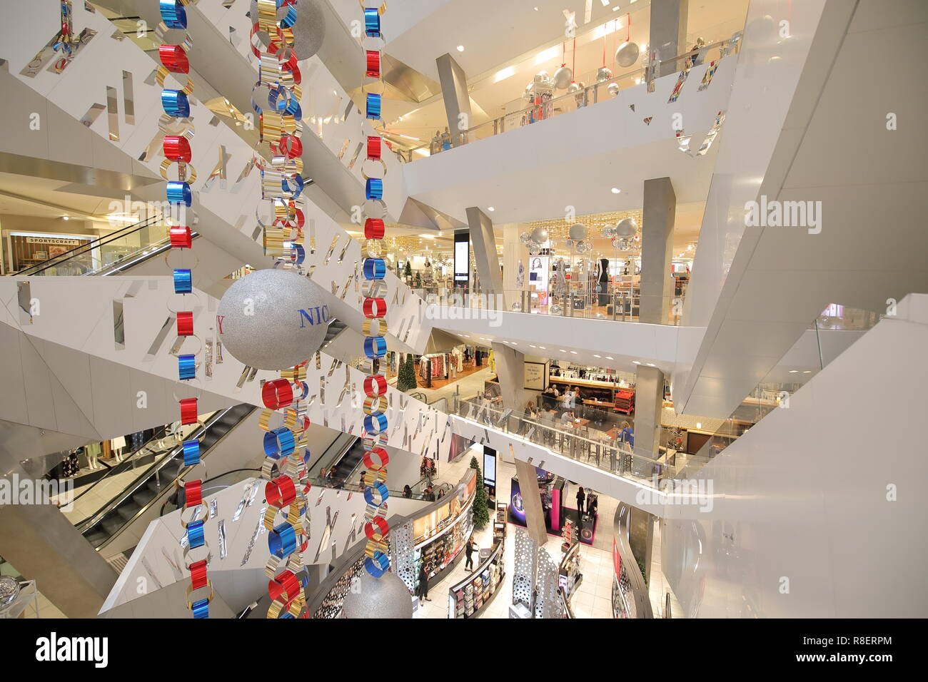People visit Myer department store in Melbourne Australia Stock Photo ...