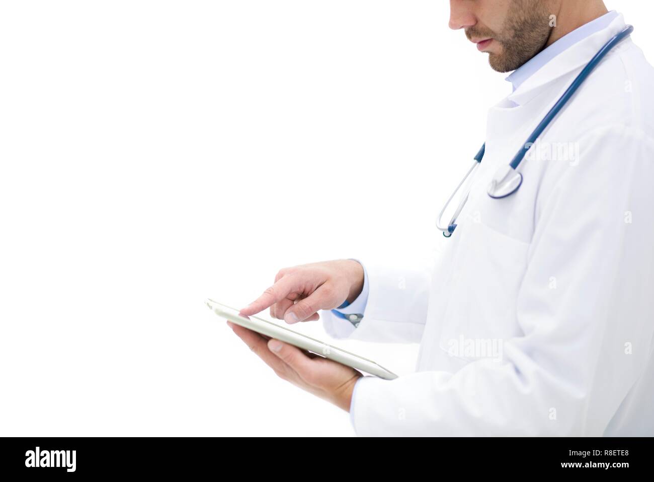 Cropped shot male using hi-res stock photography and images - Alamy