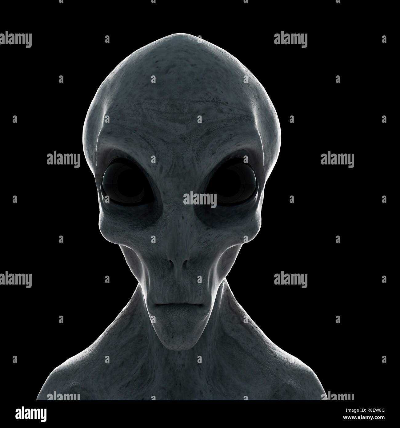 Illustration of a humanoid alien Stock Photo - Alamy