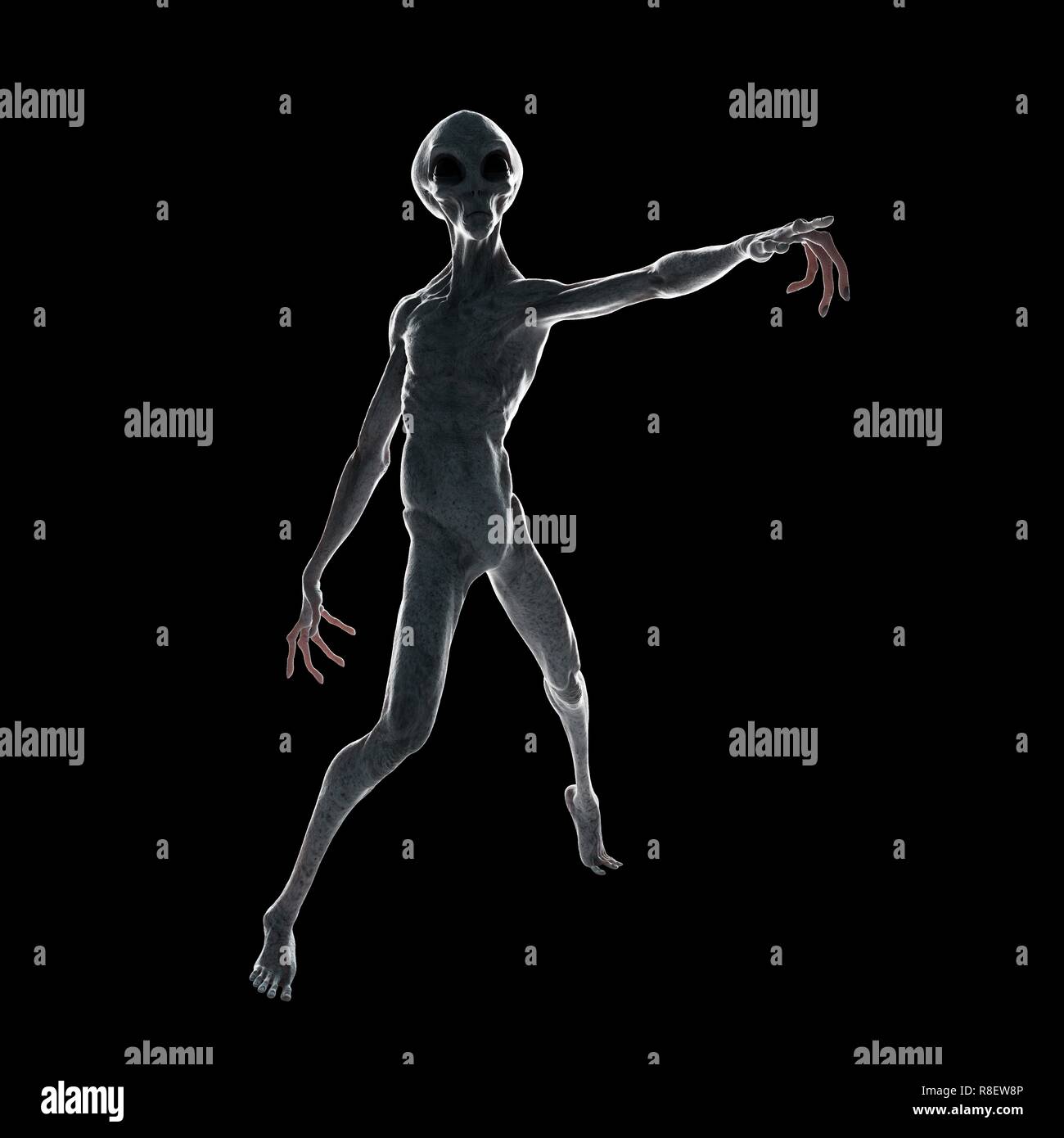 Illustration of a humanoid alien Stock Photo - Alamy