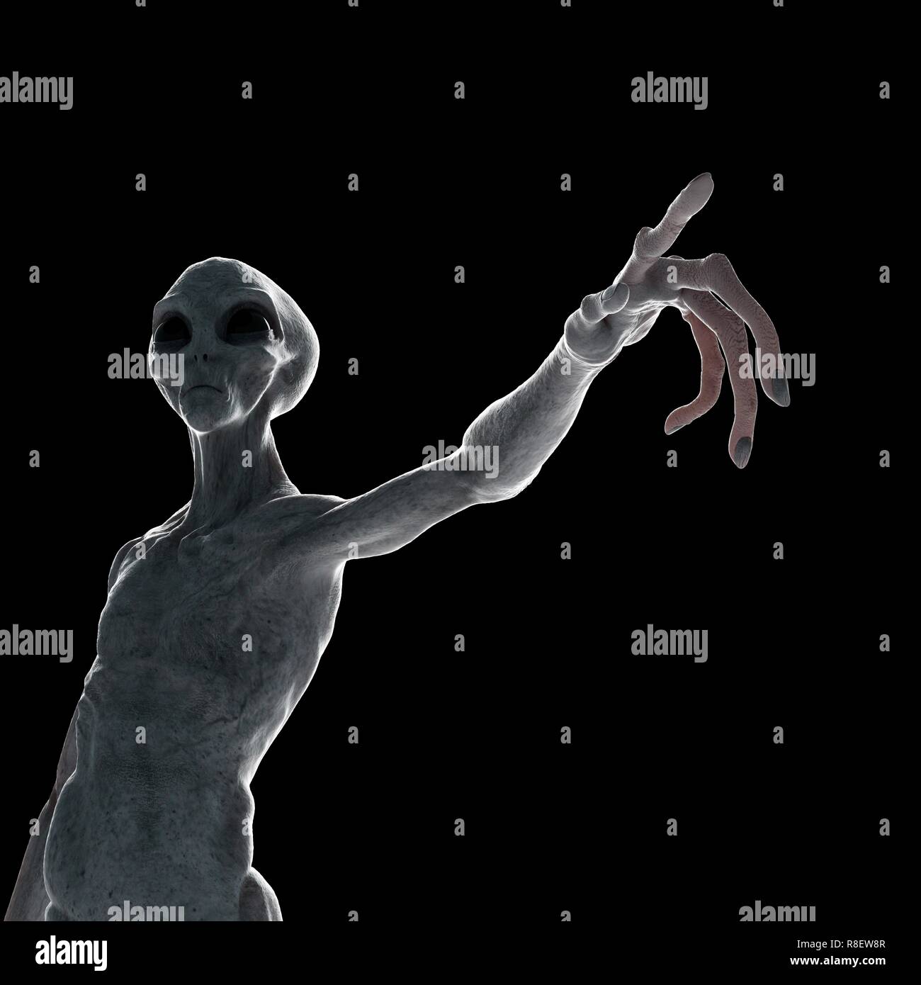 Illustration of a humanoid alien Stock Photo - Alamy