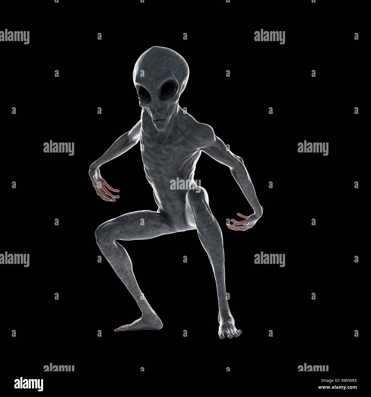 Illustration of a humanoid alien Stock Photo - Alamy
