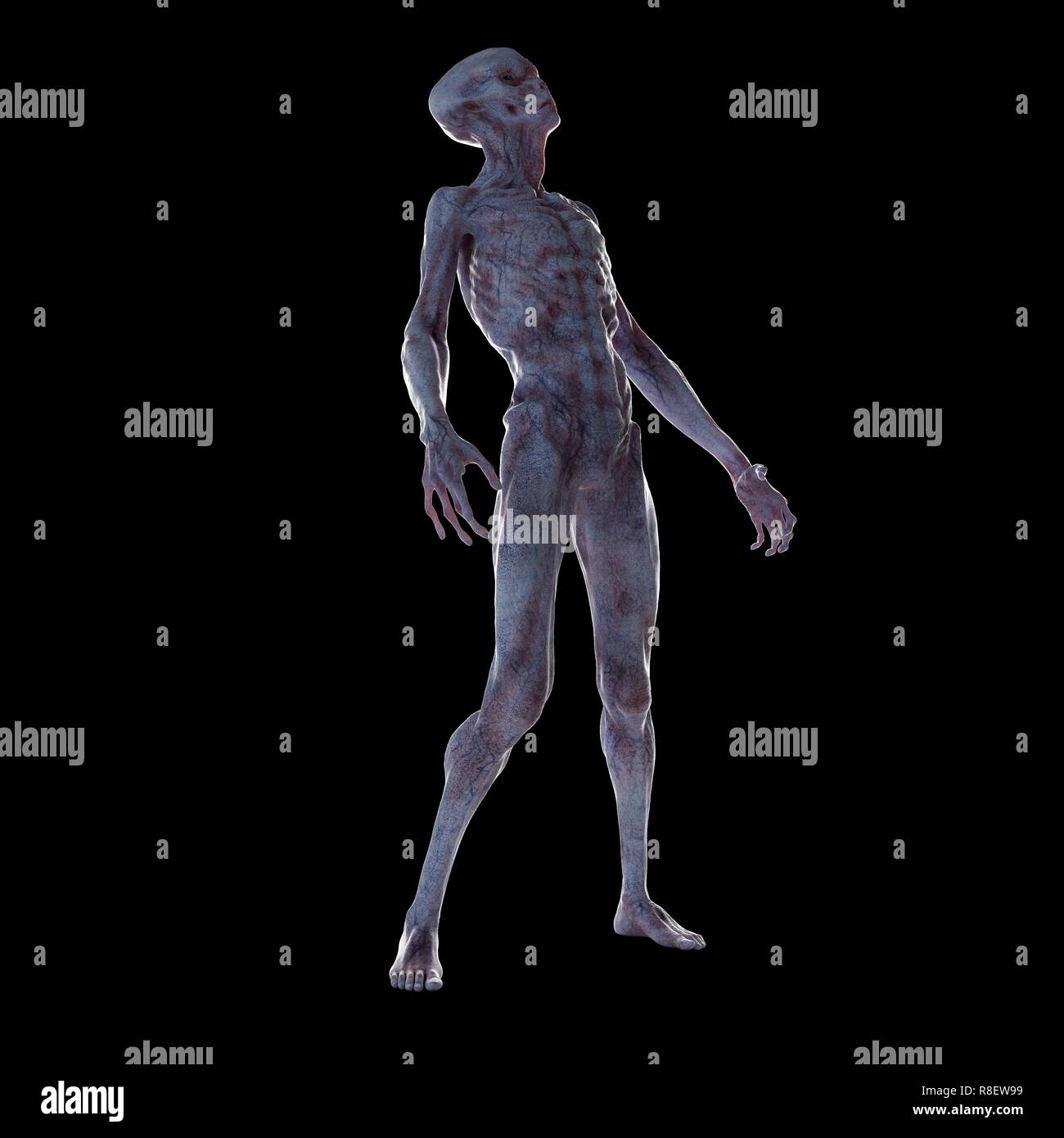 Illustration of a humanoid alien Stock Photo - Alamy