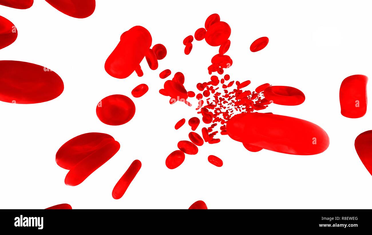 Illustration of human blood cells Stock Photo - Alamy