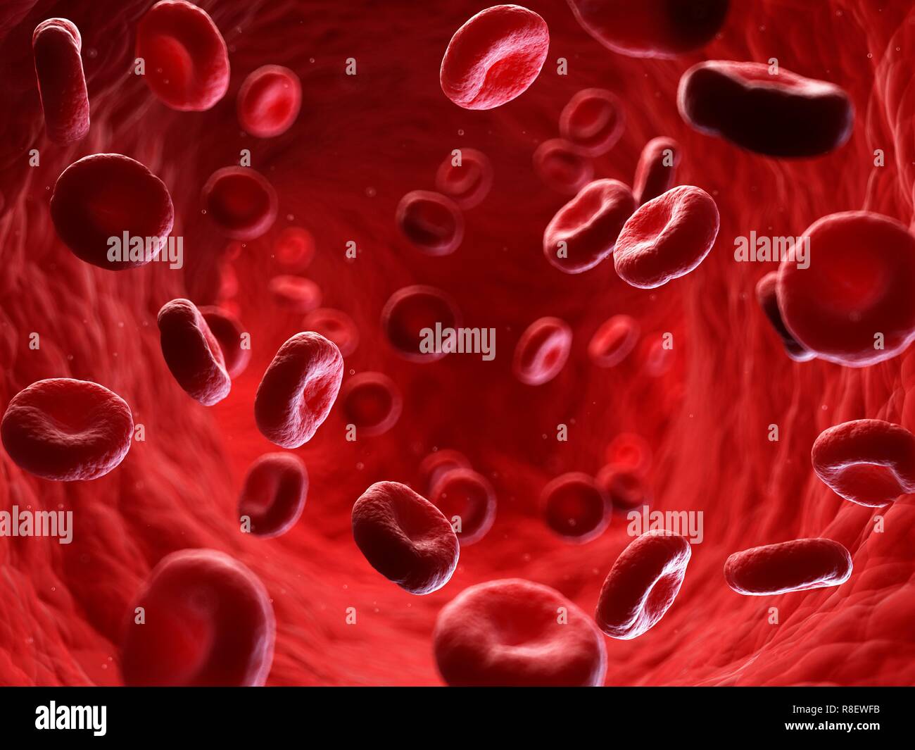 Illustration of human blood stream Stock Photo - Alamy