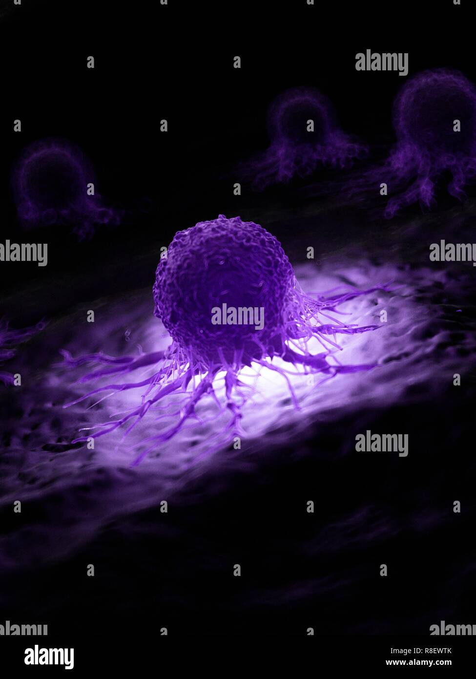 Illustration of a cancer cell Stock Photo - Alamy