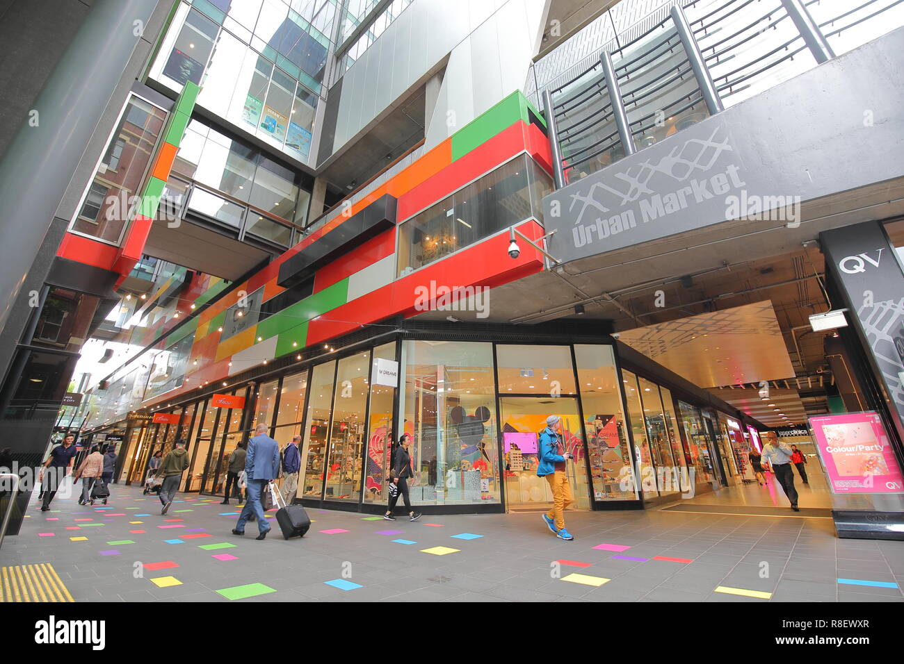 People visit QV shopping mall in Melbourne Australia Stock Photo - Alamy