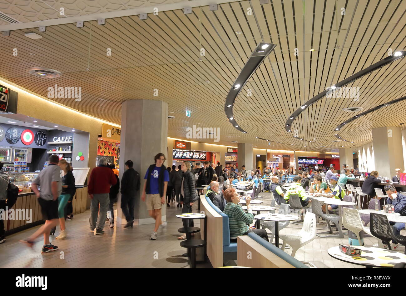Australia victoria melbourne food court hi-res stock photography and ...