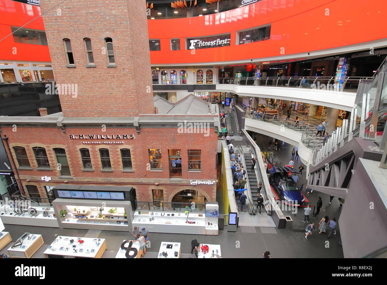 People visit Melbourne Central shopping mall and train station in ...