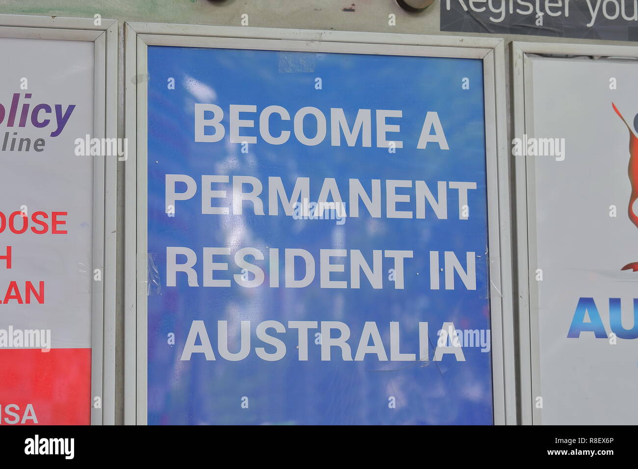 Permanent residency ad in Melbourne Australia Stock Photo - Alamy