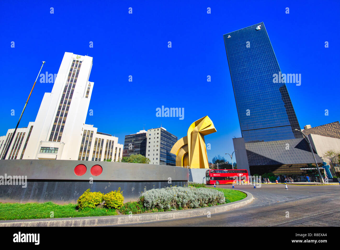 Mexico City, Mexico-10 December, 2018: Landmark Mexico El Caballito ...