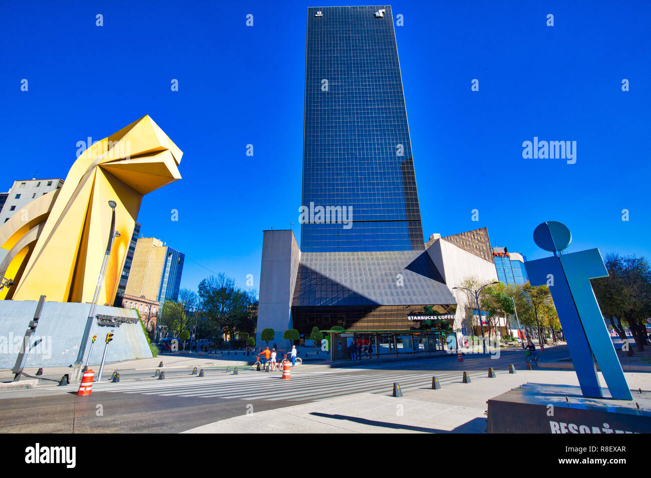 Mexico City, Mexico-10 December, 2018: Landmark Mexico El Caballito ...